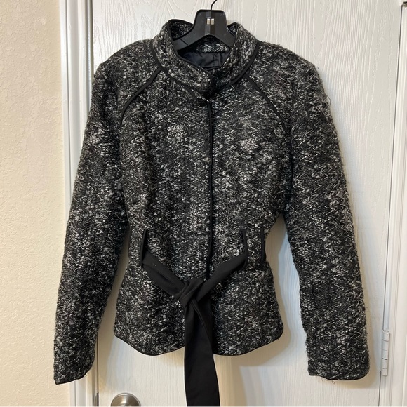 Sandro | Jackets & Coats | Sandro Sportswear Tweed Belted Boucle Jacket ...